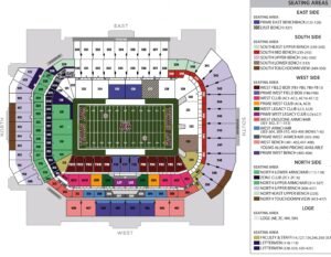Kyle Field Stadium Seating Chart with Seat Numbers and Rows, Parking Map
