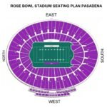 Rose Bowl Stadium Seating Chart with Seat Number and Row, Parking Map