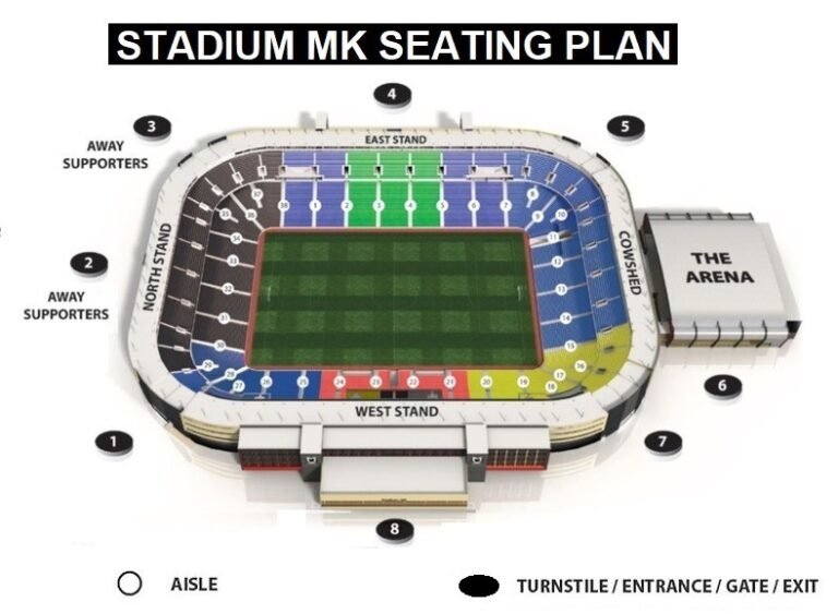 Stadium MK Seating Plan, Ticket Price, Ticket Booking, Parking Map