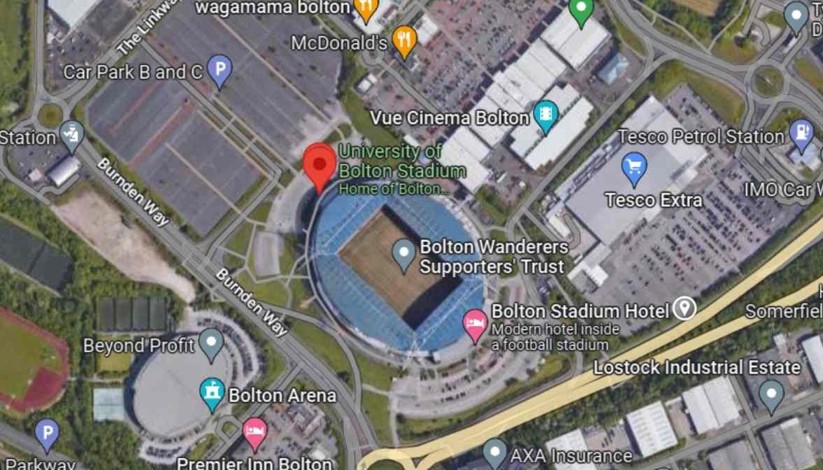 University of Bolton Stadium Seating Plan,Ticket Price, Parking Map