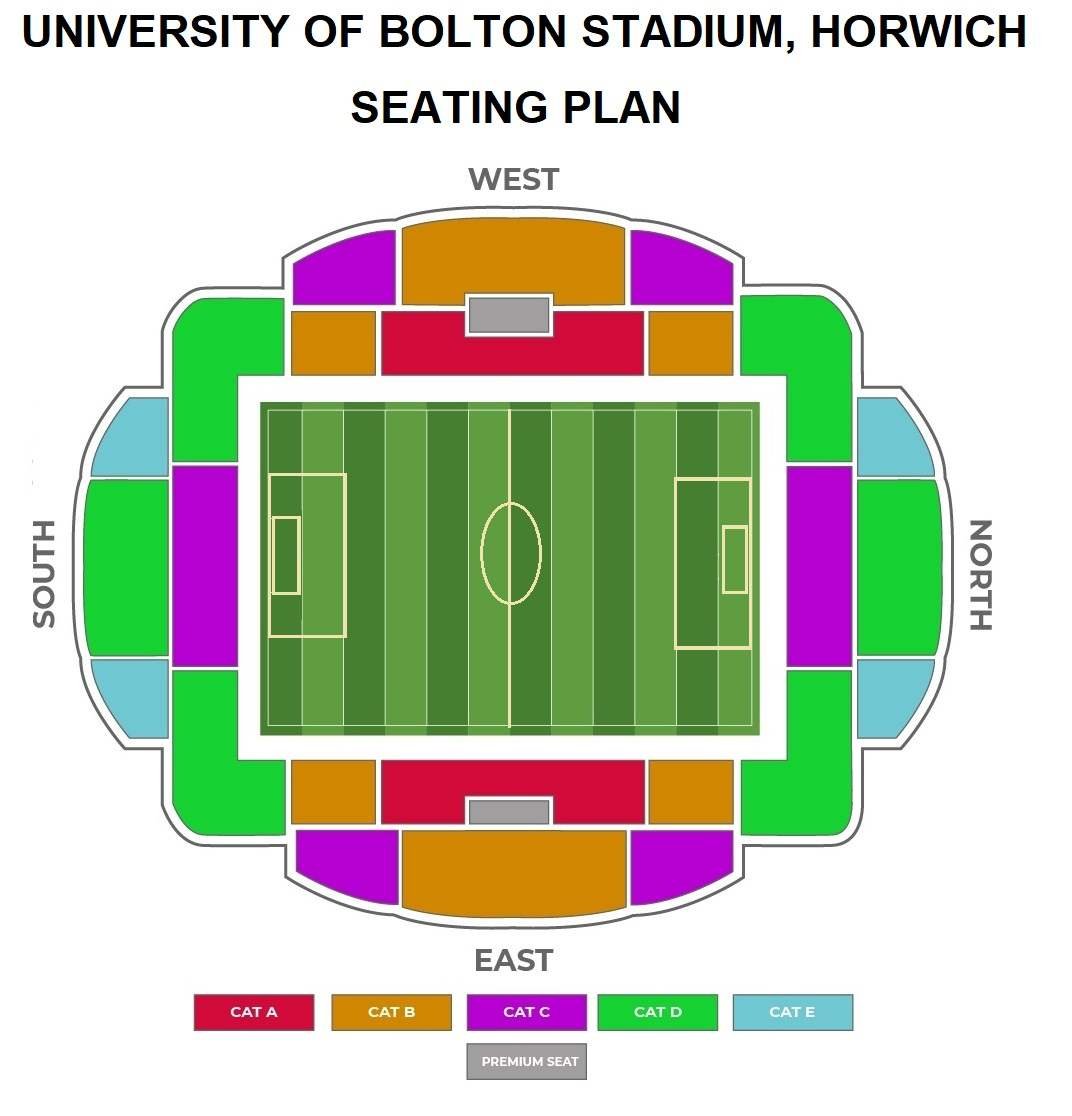 University of Bolton Stadium Seating Plan,Ticket Price, Parking Map