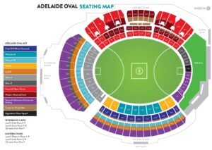 Adelaide Oval Stadium Seating Chart 2026 with Rows and Seat Numbers