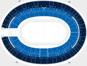 Olympic Stadium Berlin Seating Map with Seat Numbers and Rows, Parking Map