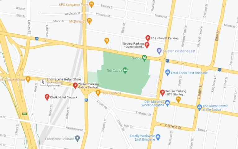 The Gabba Brisbane Cricket Ground Seating Map 2023 with Rows, Parking ...
