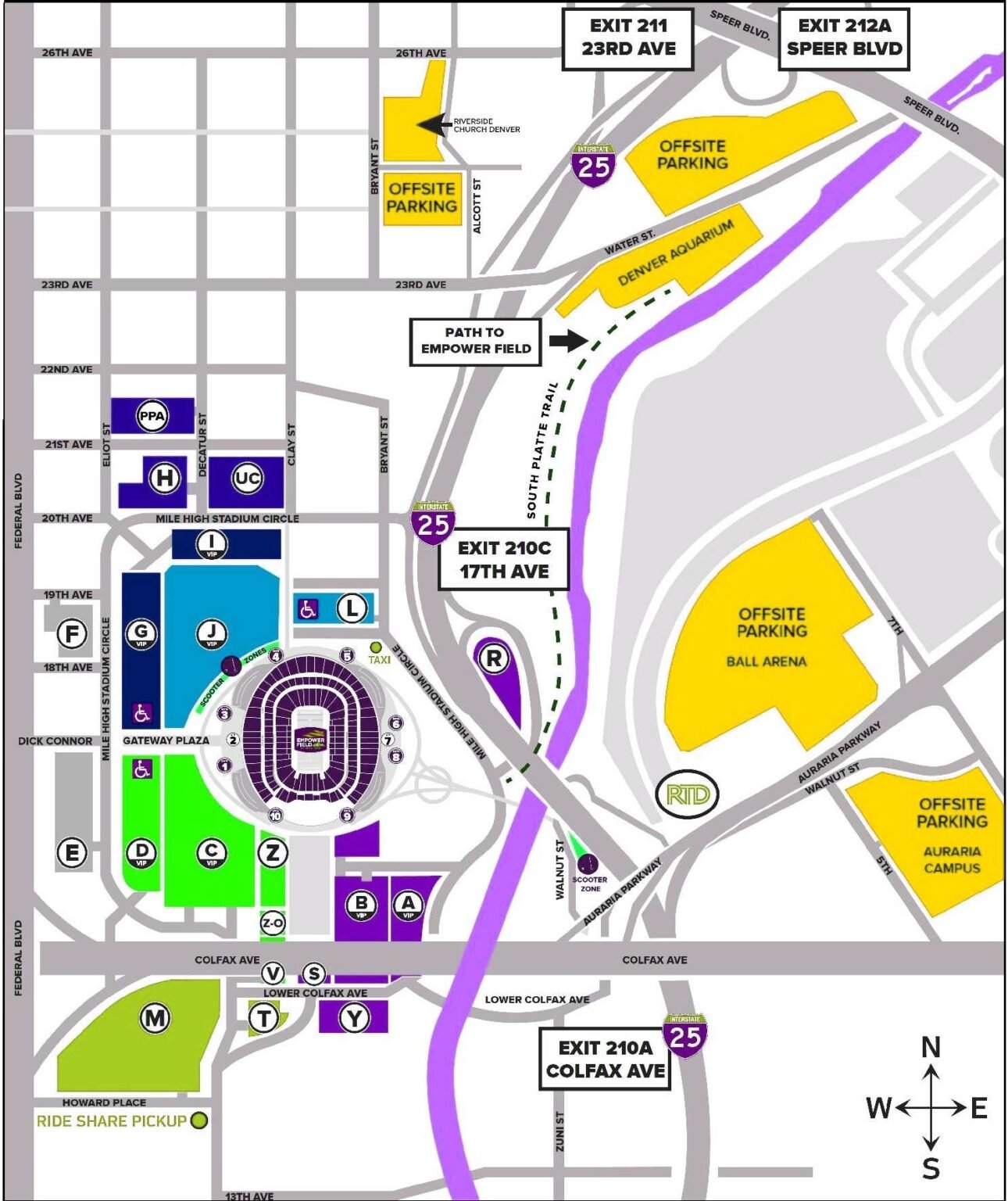 Empower Field at Mile High Seating Map, Parking Map, Ticket Price, Booking