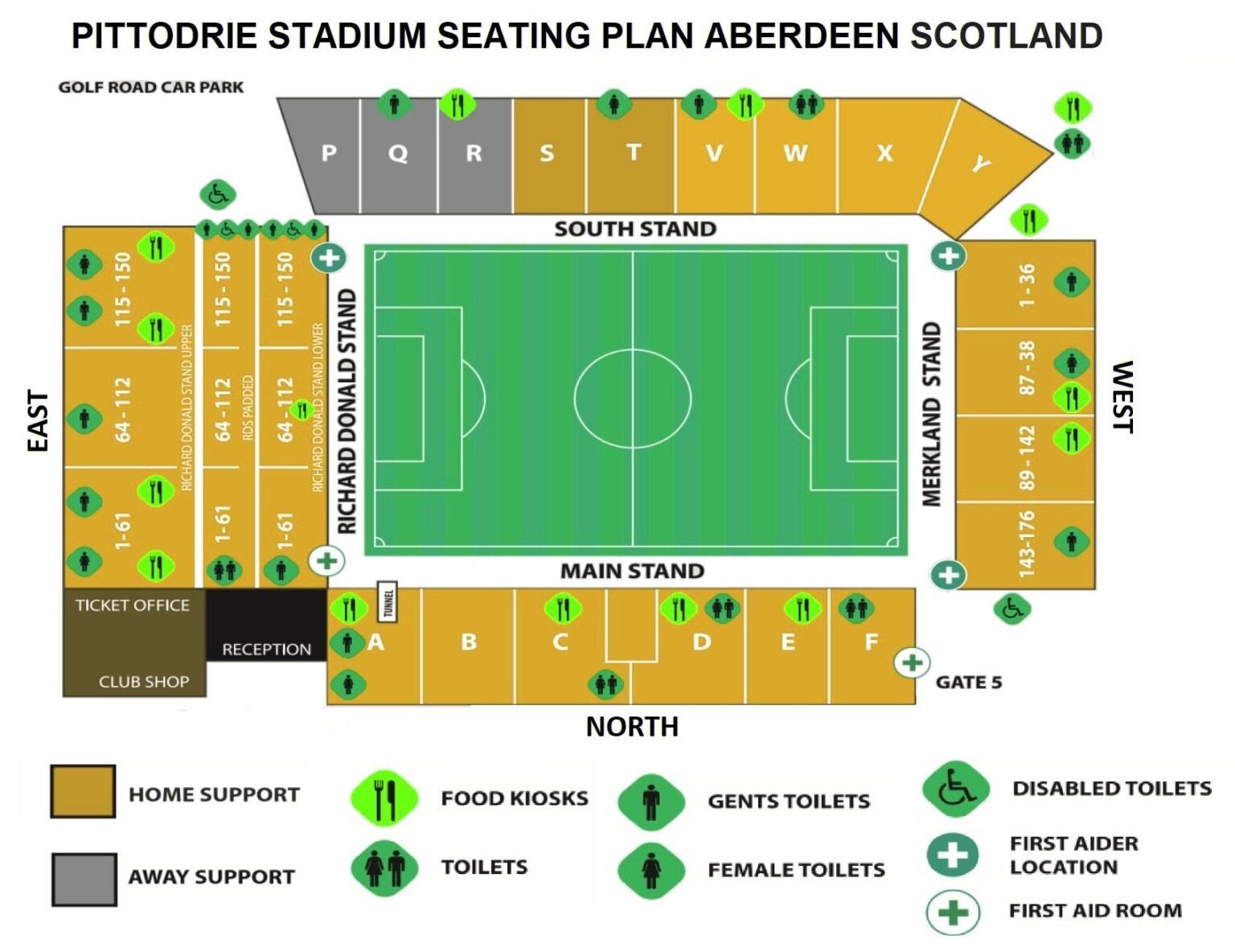 Pittodrie Stadium Seating Map, Ticket Price, Booking, Parking Map,