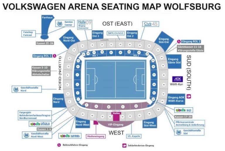 Volkswagen Arena Seating Plan, Parking Map, Ticket Price,Booking