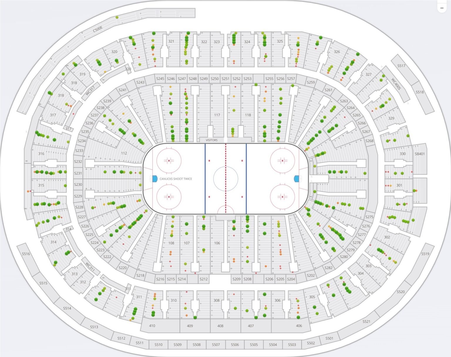 Rogers Arena Seating Chart with Seat Numbers 2024, Parking, Tickets Price