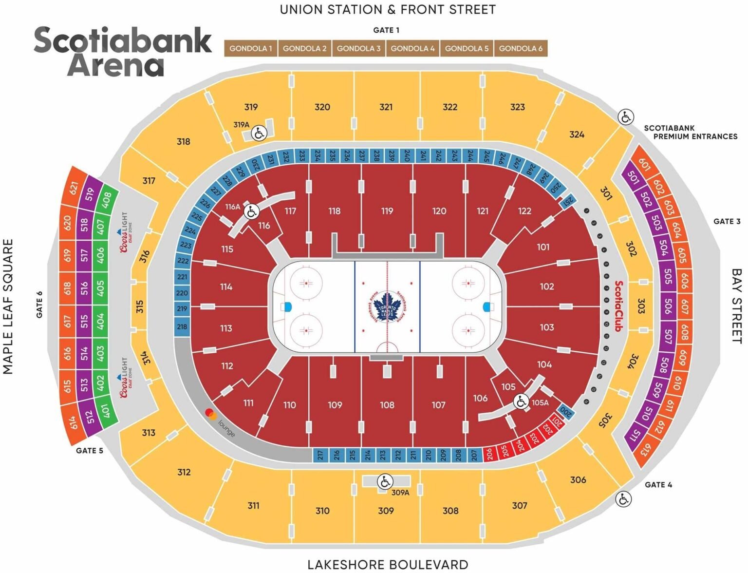 Scotiabank Arena Seating Chart 2024 with Rows, Parking, Tickets Price, Booking