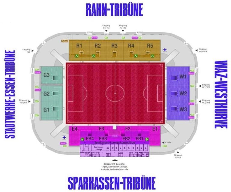 Stadion Essen Seating Plan, Parking Map, Ticket Price, Booking