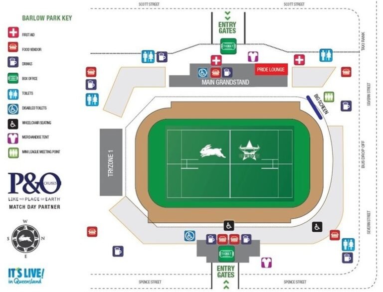 Barlow Park Seating Map 2023 with Rows, Parking, Tickets Price, Booking