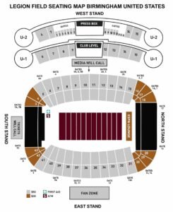 Legion Field Seating Map, Parking Map, Ticket Price, Booking