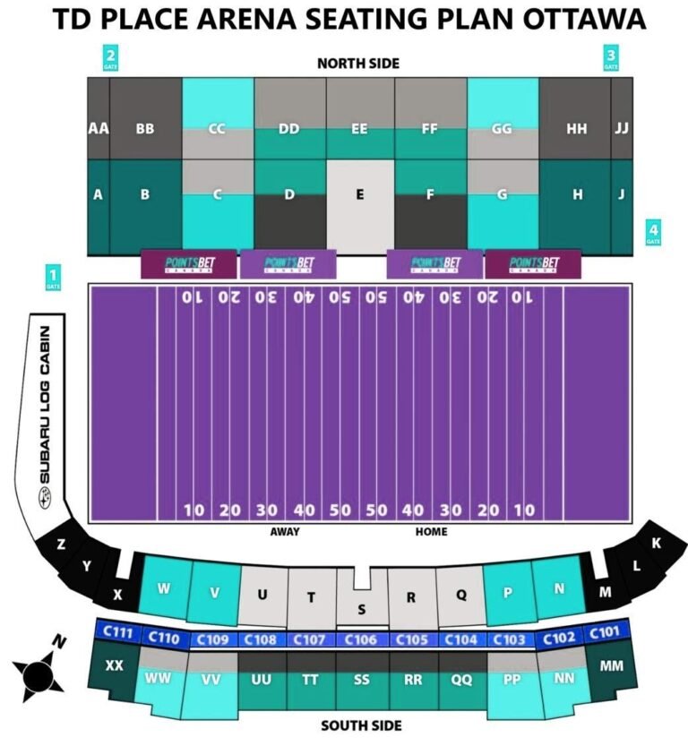TD Place Arena Seating Map, Parking Map, Ticket Price, Booking