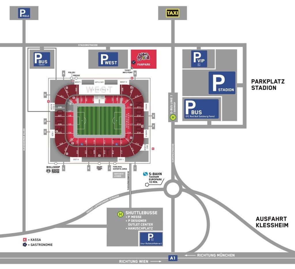 Red Bull Arena Salzburg Seating Plan [current_date format='Y'], Parking ...