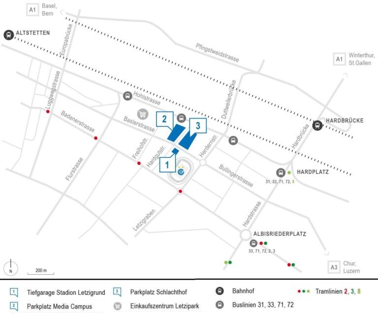 Stadion Letzigrund Seating Chart, Parking Map, Ticket Price, Ticket Booking