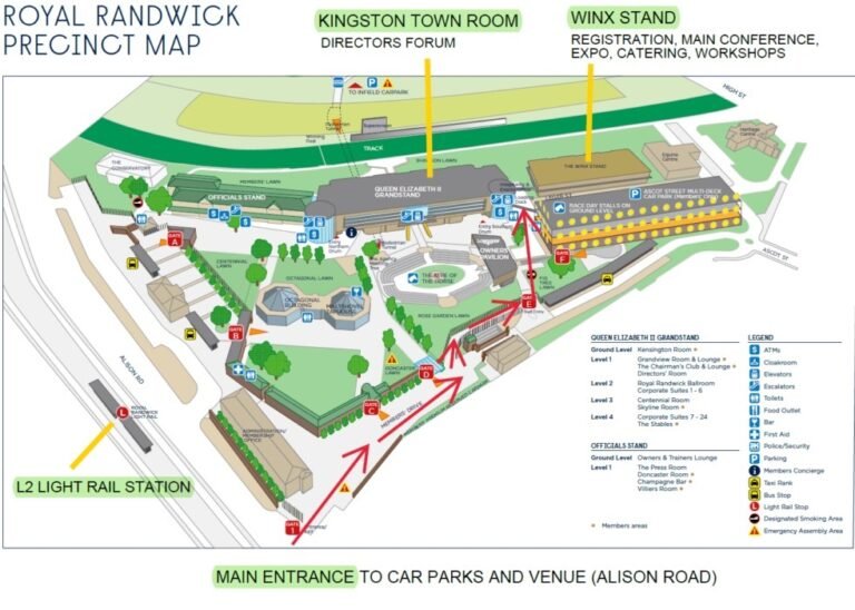 Royal Randwick Racecourse Seating Plan with Seat Numbers, Randwick Seat Map