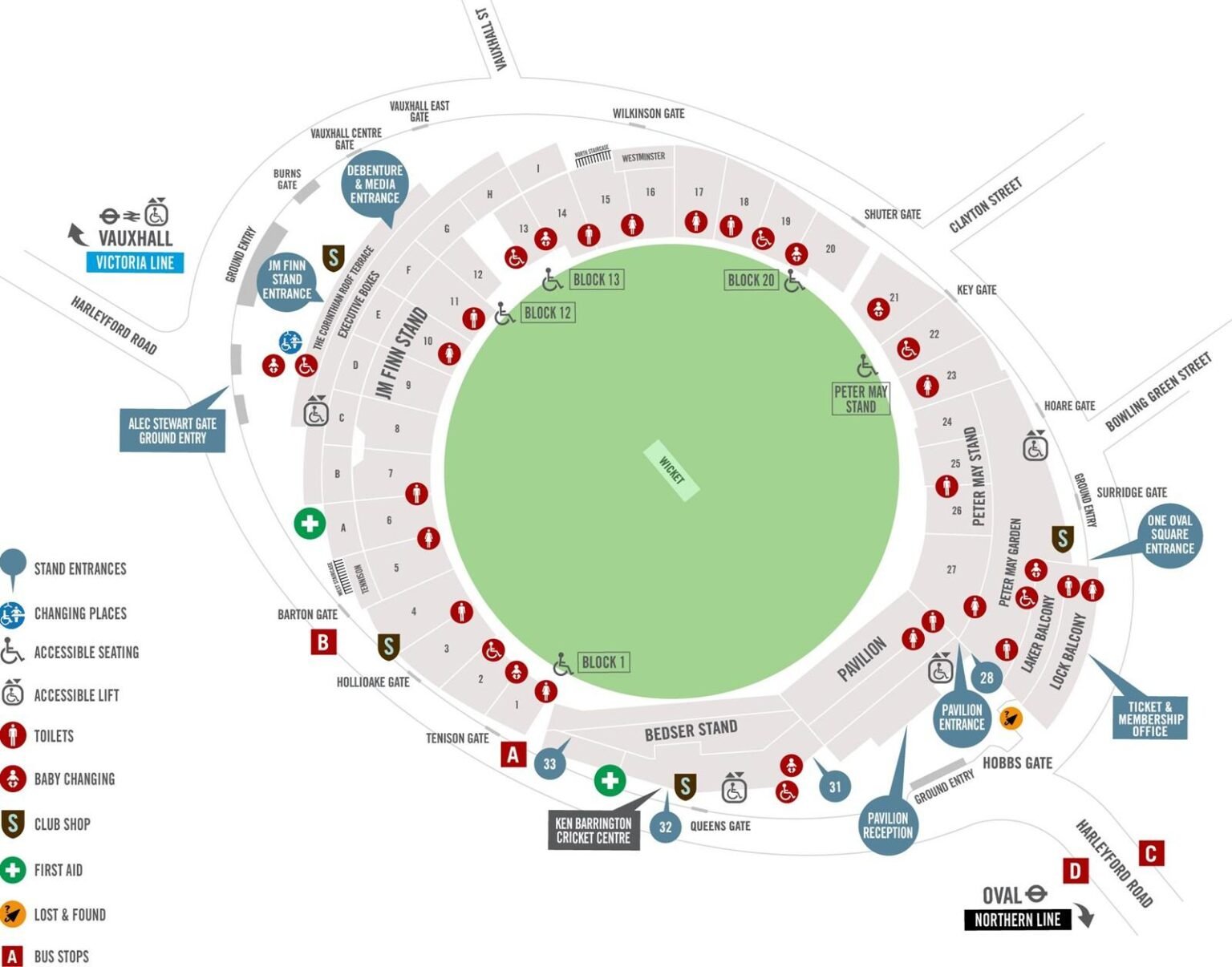 Kia Oval Seating Plan with Seat Numbers and Rows 2026